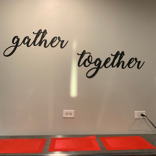 Gather Together Metal Sign | Gather Wall Art | Gather Wall Decor ...