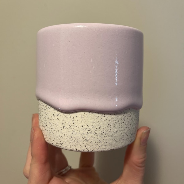 Hand-glazed Ceramic Coffee Cup: Dripping Style Pottery, 12oz - Etsy