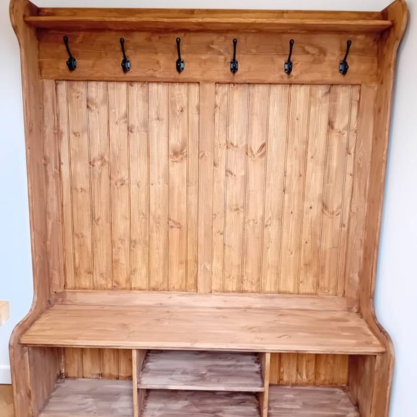 4ft Coat Rack,boot Room, Hallway Bench,monks Bench, Shoe Storage, Any ...