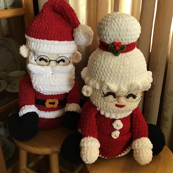 Mrs Claus Crochet Pattern - Cuddle Size - Mrs Claus Amigurumi Pattern ...