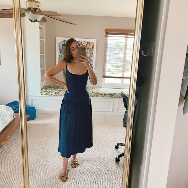 Basic Midi Dress Pattern | Low-waist Dress Pattern | Mediterranean ...