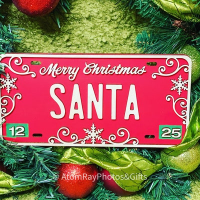 Christmas License Plates SVG Laser Cut Files for Glowforge laser Cutter ...