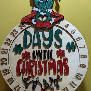 Christmas Cartoon Countdown Svg, Christmas Countdown Svg, Countdown ...