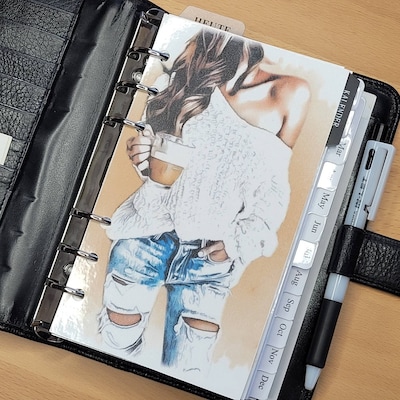 Reading Girl, Printable Planner Dashboard, Multiple Sizes, Bookish Girl ...