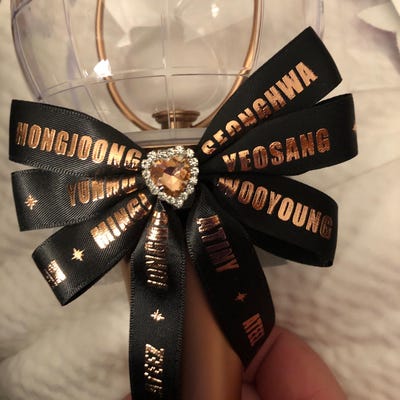 SEVENTEEN SVT Caratbong Ribbon Bow Keychain Pendant Light Stick Lanyard ...