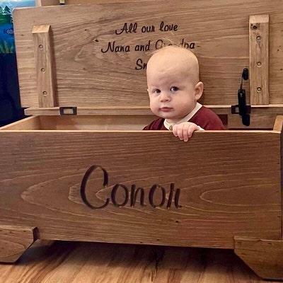 Toy Chest/camouflage/ Personalized/hand Carved/memory - Etsy