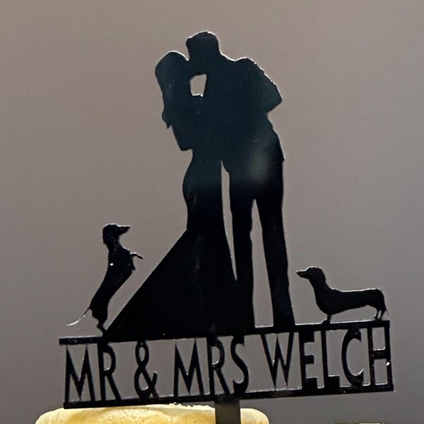 Cockapoo Wedding Cake Topper Silhouette - Etsy