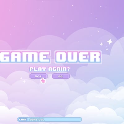 Game Over Pastel Desktop Wallpaper Background Retro Pixel Pink & Purple ...