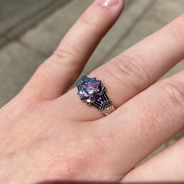 Byleth's Ring Natural Amythest and Pink Sapphire Fire Emblem Three ...