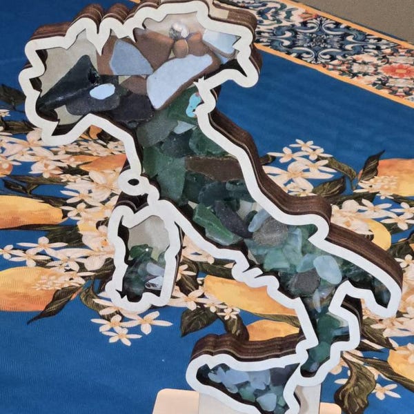 Seashell Shadow Box (sparkle Teal) for Your Seashells, Sea Glass, Beach ...