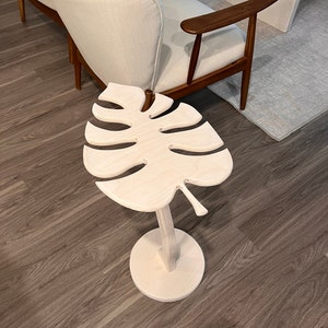 Monstera Table, Plant Stand, Side Table, Monstera Plant Stand, Indoor ...