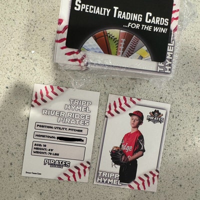 Baseball Trading Card Custom Printed Trading Card Personalized Baseball ...