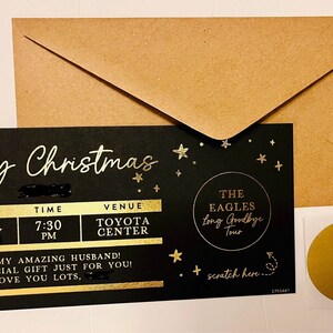 Personalised Christmas Gold Foil Scratch Gift Voucher, Gold Foil ...