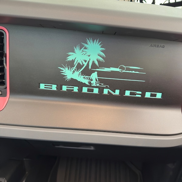 Bronco Sasquatch on the Beach Dash Decal for Dashboard - Etsy