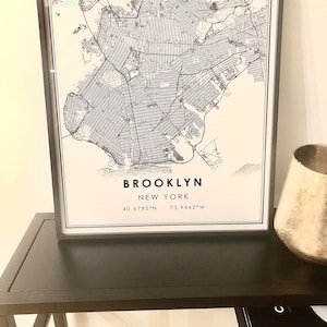 Brooklyn Map Print Poster Canvas Brooklyn Map Print Poster Canvas ...