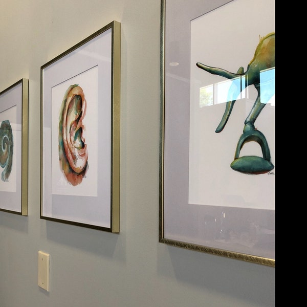 Cochlea, Ossicles and Ear Watercolor Art Print Set - Etsy