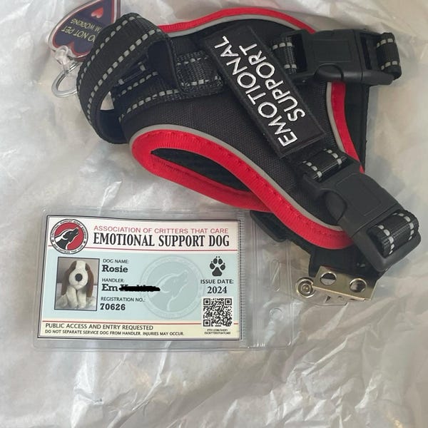 ESSA Harness With Handle Emotional Support Plush Make Your Own Stuffed ...