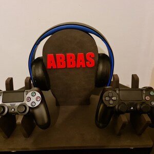 Personalised Gaming Stands Headset and Controller Holder Single or ...