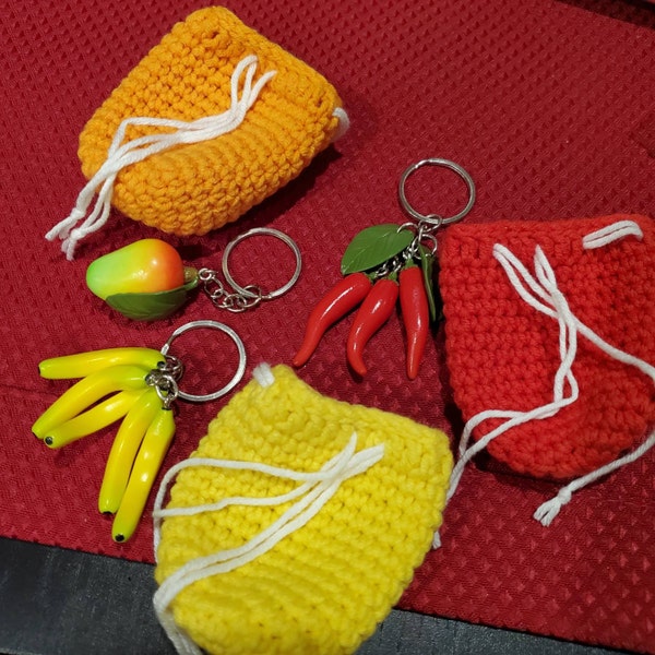 Polymer Clay Handbag Charm Bag Charm Red Hot Chili Pepper Keychain Cute ...