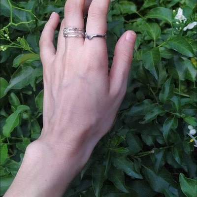 TRIS: Scythe Statement Earrings Set of 3 Sterling Silver - Etsy