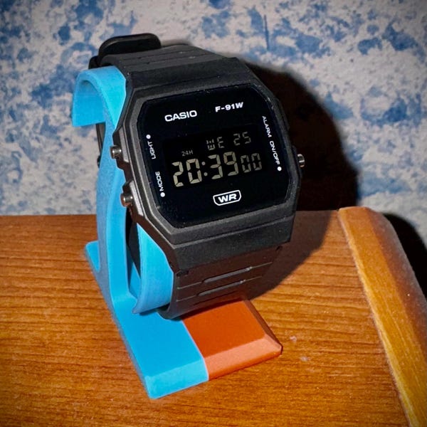 Minimalist Black – Modified Watch Based on Casio F-91WB All-black ...
