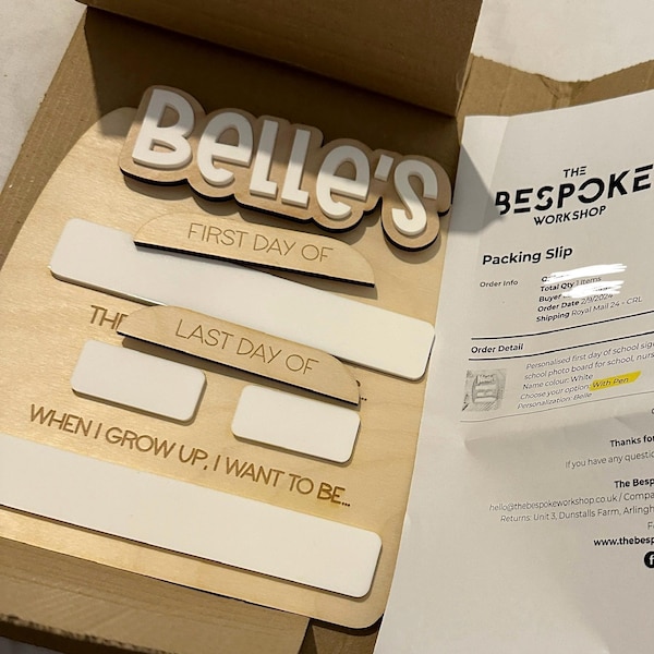 Personalised First Day of School Sign, Reusable First/last Day of ...