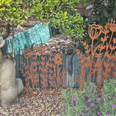 Metal Owl Fence Topper Garden Art Outdoor Ornaments Rusted Sculpture - Etsy