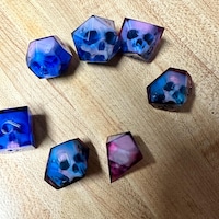 D20 Skull Geode 33mm Dice Sharp Edge, D&D Dice Set for Dungeons and ...