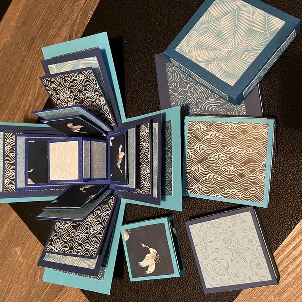 Explosion Box Square SVG, PDF and PNG, Display Box Template for All ...