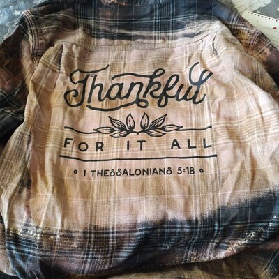 Distressed Bleached Flannel Christian Flannel Jesus Flannel Christian ...