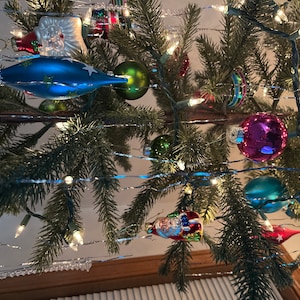 ONE Authentic Real LEAD Silver Christmas Tree TINSEL Antique Vintage 18 ...
