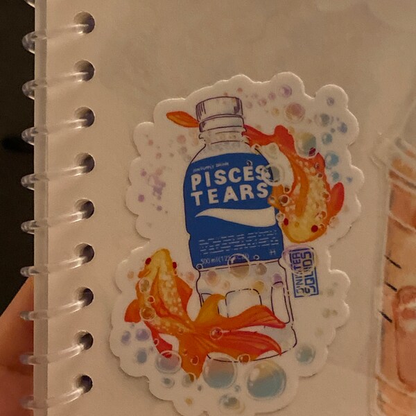 Pisces | Zodiac Stickers Waterproof | Pocari Sweat | Aesthetic Anime ...