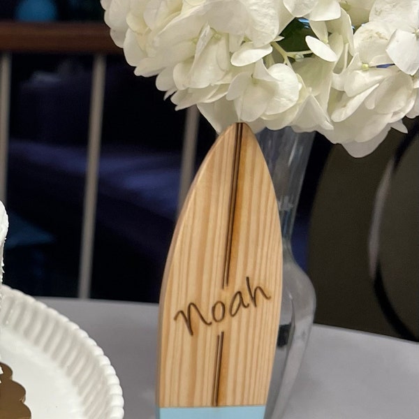 Surfboard Cake Topper Personalized| Choose Name, Style and Color ...