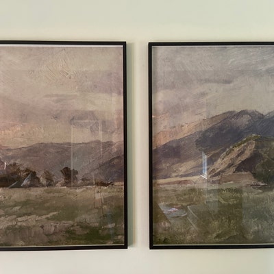 Two Piece Landscape Print SET Split Panel PRINTABLE Vintage Digital ...