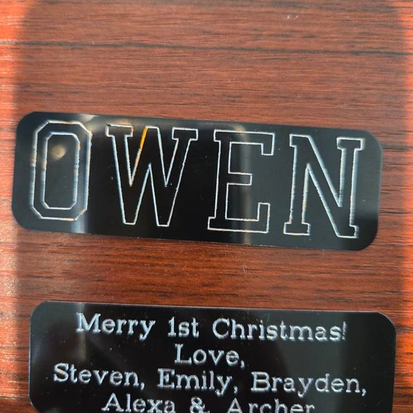 Name Plate 1" X 1" Sign Plaque Personalization Engraved,mh - Etsy