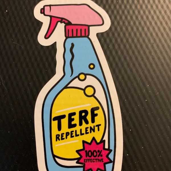 TERF Repellent Sticker | Anti Terf Vinyl Sticker | Transgender Pride ...