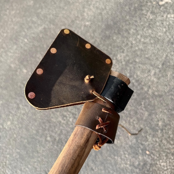 Leaher Axe Head Sheath Protect Cover , Leather Hatchet Sheath , Axe ...