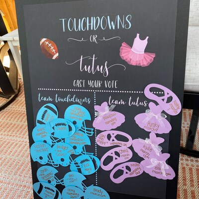 Touchdowns or Tutus, Gender Reveal Ideas, Gender Reveal Decor ...