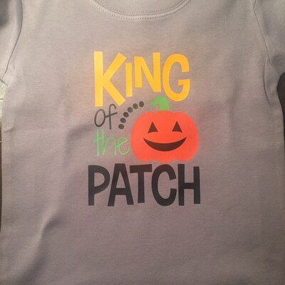 King of the Patch With Pumpkin Halloween SVG DXF Eps and Png - Etsy