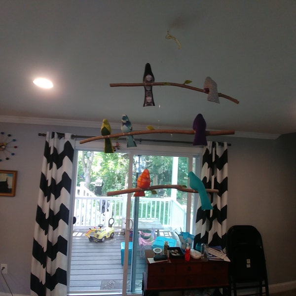 Custom Bird Mobile - Choose Your Colors - Baby Crib Mobile - Bird ...
