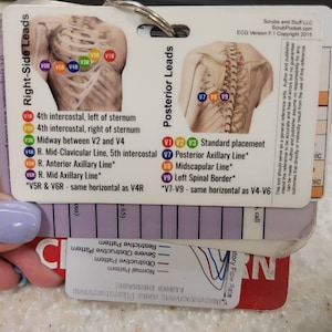 EKG 12 Lead Placement Horizontal Badge Card - Etsy