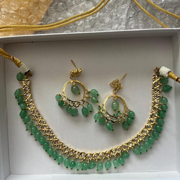 NS170 Chandan Haar - Hyderabadi Jewelry - Indian Long Mala - Gold ...