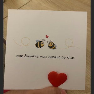 Bumble Dating Card Romantic Anniversary Card or Valentine's Day Card ...
