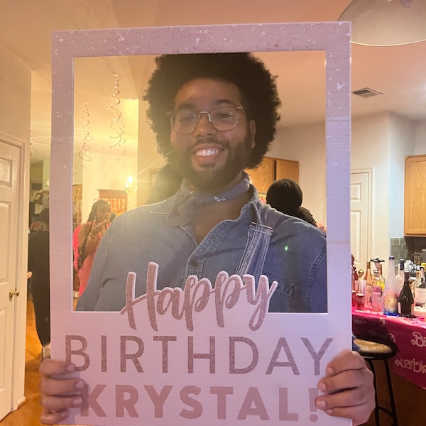 Happy Birthday Photo Prop Frame, Birthday Photo Prop Frame, Birthday ...