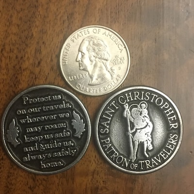 Saint Christopher Token, Patron Saint of Travelers - Etsy