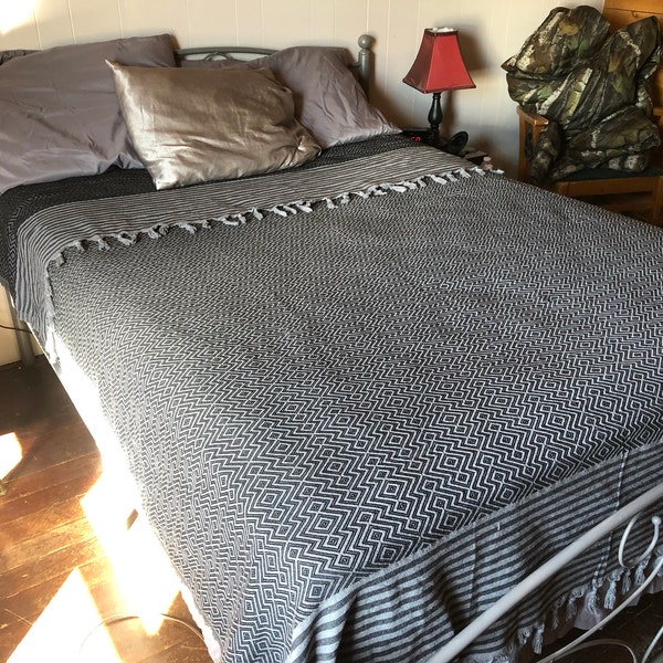 Turkish Bedspread, Bed Cover,picnic Blanket, Beach Throw, 79"x102 ...