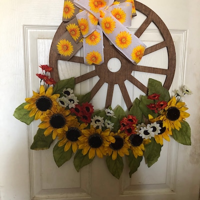 19 Wagon Wheel Door Hanger Sign Wood Rails Door - Etsy
