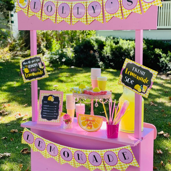 Pink Lemonade Stand Printable Kit | Sunshine Party Decor | INSTANT ...