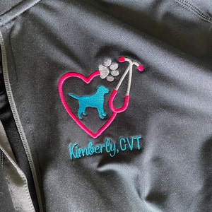 Vet Tech Moisture Wicking Jacket, Vet Assistant Full Zip, RVT Jacket ...