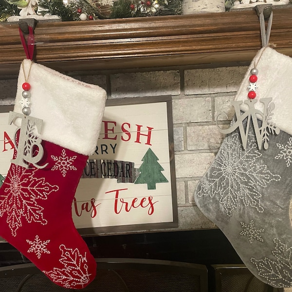 Stocking Tags - Customized Wooden Labels - Personalized Stocking Tag ...